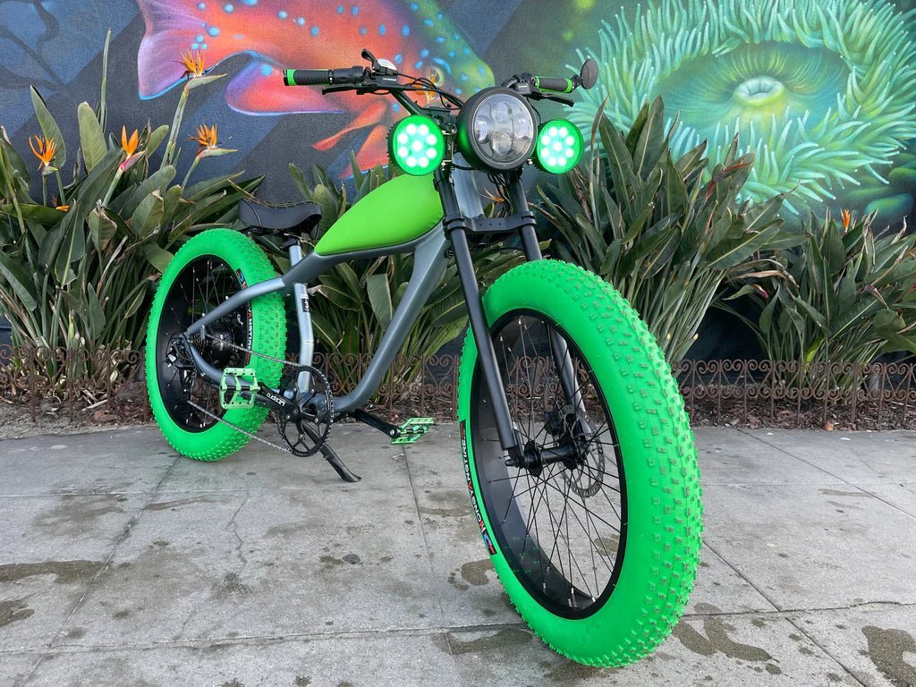 eBike Tires 26" x 4" Green Knobby for Fat Tire Electric Bike ...